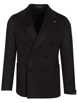 Tagliatore Double-breasted Wool And Cashmere Blazer - Blue