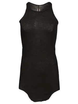 Rick Owens Ribbed Cotton Tank Top - Black