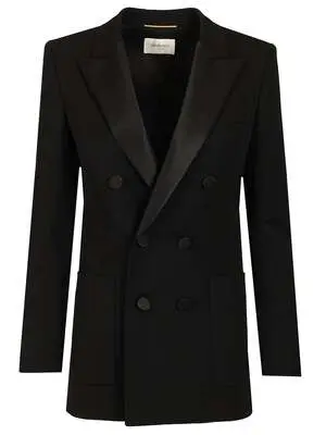 Saint Laurent Double-breasted Jacket - Black