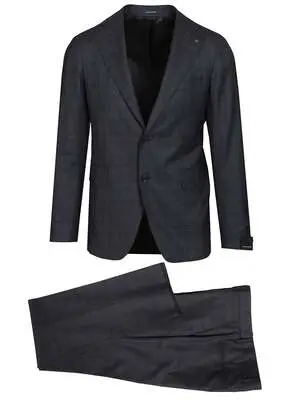 Tagliatore Vesuvio Prince Of Wales Suit - Blue