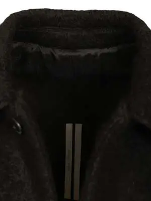 Rick Owens Brad Coat In Alpaca Wool Blend - Black
