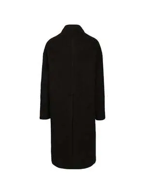 Rick Owens Brad Coat In Alpaca Wool Blend - Black