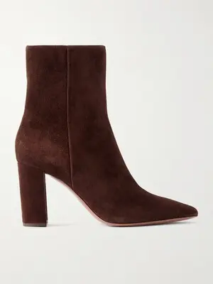 Paris Texas Anja 85 Suede Ankle Boots - Brown