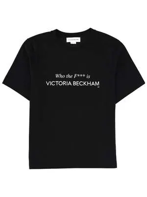 Victoria Beckham Who The F*** Is T-shirt - Black