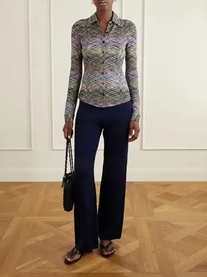 Missoni Crochet-knit Straight-leg Pants