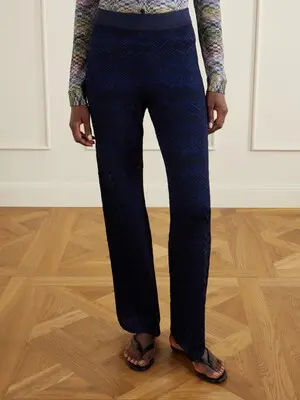 Missoni Crochet-knit Straight-leg Pants
