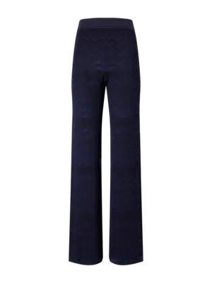 Missoni Crochet-knit Straight-leg Pants - Blue