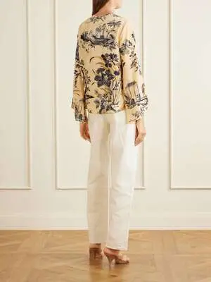 Etro Floral-printed Silk Crepe De Chine Blouse