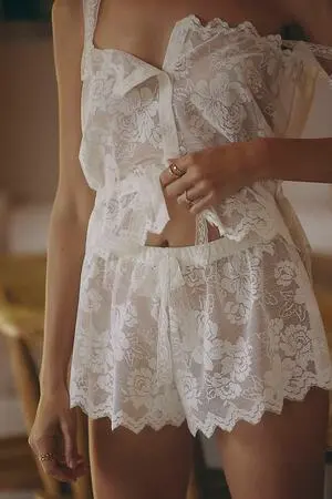 KAT THE LABEL Florence Lace Shorts