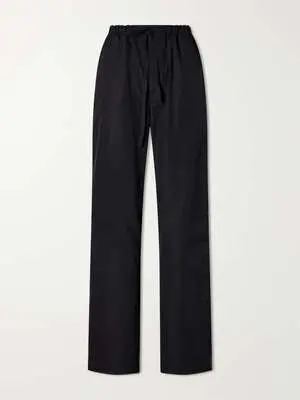 Phoebe Philo Cotton Straight-leg Drawstring Pants - Black