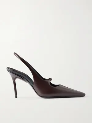 Alaïa Drop 90 Slingback Pumps - Brown