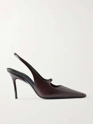Alaïa Drop 90 Slingback Pumps - Dark Brown