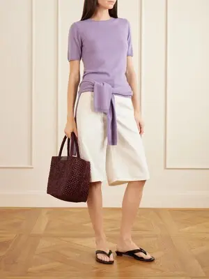 ALLUDE Cashmere Ribbed Sweater