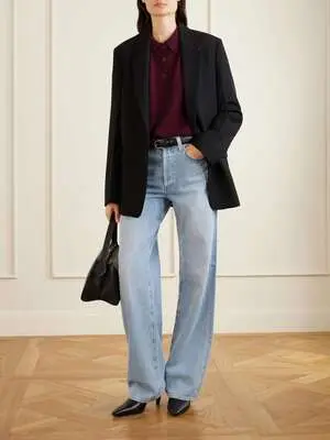 ANINE BING Cashmere Polo Sweater