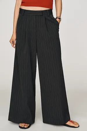 WHITEROOM + CACTUS Pleated Pstripe Trousers Pants
