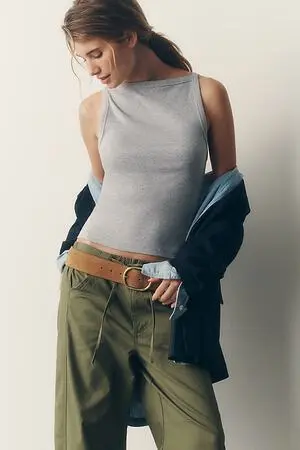 Maeve Boat-neck Tank Top - Heather Grey