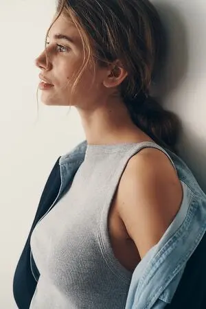 Maeve Boat-neck Tank Top - Heather Grey