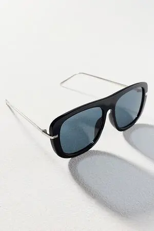 Anthropologie Flat-top Curved Aviator Sunglasses