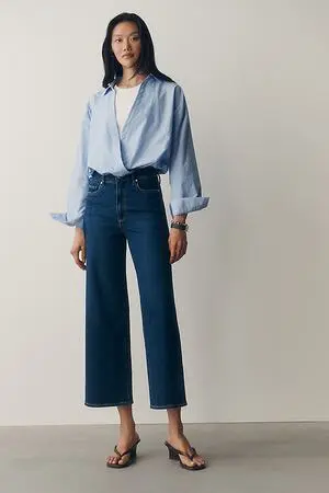 Paige Anessa High-rise Crop Wide-leg Jeans