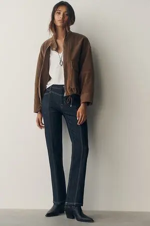PILCRO High-rise Seamed Straight-leg Jeans - Rinse