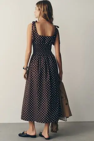 Maeve Cotton Smocked Midi Dress