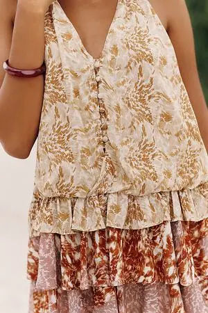 CELANDINE Plunge Neck Mini Dress