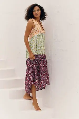 CELANDINE X Carla Llanos 100% Cotton Printed Midi Dress