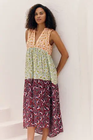CELANDINE X Carla Llanos 100% Cotton Printed Midi Dress