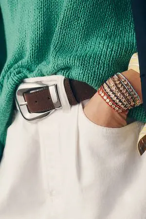 Anthropologie Crystal Corded Bracelet - Chocolate