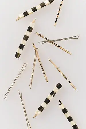 Anthropologie Bobbie Pin Set - Checker