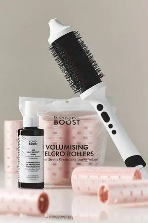BONDI BOOST Frared Brush Og, Heat Protect Spray, And Velcro Rollers - Multi