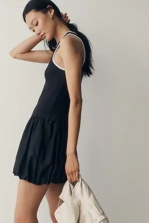 Maeve Twofer Piped Mi Dress