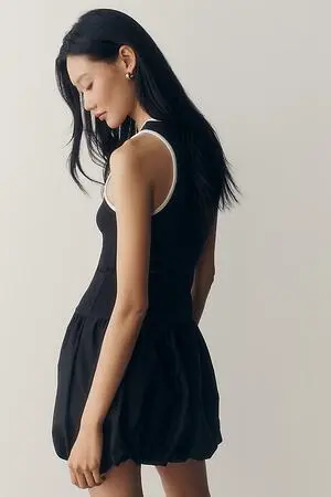Maeve Twofer Piped Mi Dress