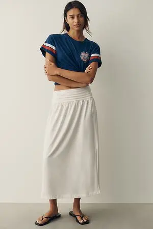 NATION LOS ANGELES Simone Mi Skirt - Ivory