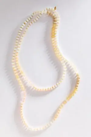 Anthropologie Beaded Necklace - Neutral