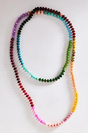 Anthropologie Beaded Necklace - Rainbow