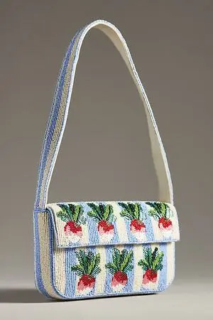 Anthropologie Fiona Beaded Bag: Food & Drk Edition - Radish