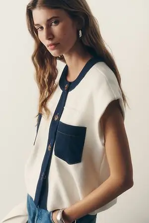 PILCRO Cardigan Sweater Vest