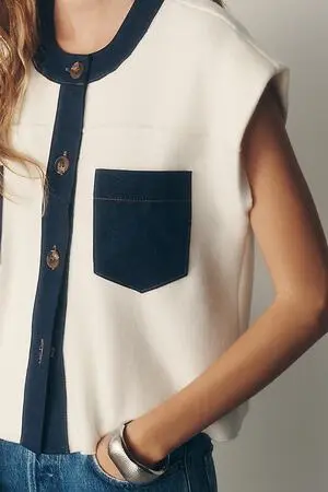 PILCRO Cardigan Sweater Vest