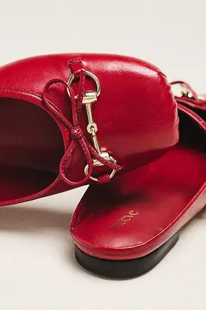 Maeve Horsebit Mule Ballet Flats - Red