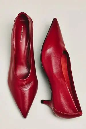 Anthropologie Pointed-toe Pumps - Red
