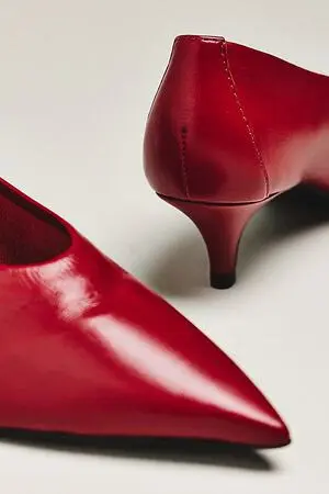 Anthropologie Pointed-toe Pumps - Red