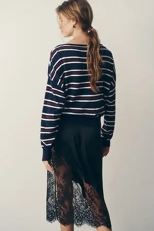 PILCRO Striped Boat-neck Sweater