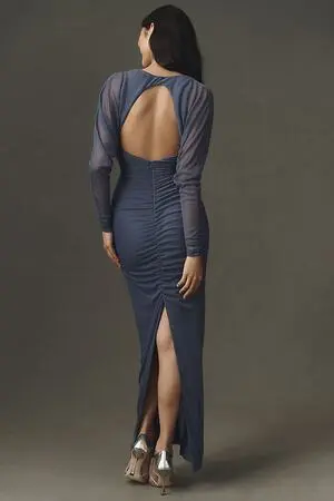 Black Halo Aurora Long-sleeve Gown
