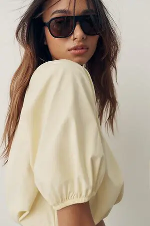 Daily Practice Bubble Top - Cream
