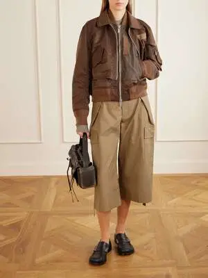 Sacai Cropped Padded Shell Bomber