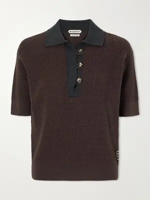 JW Anderson JW Anderson Cotton-Blend Polo Shirt Brown