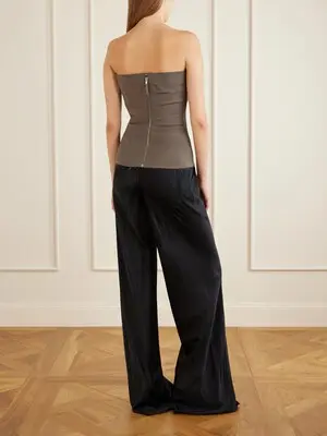 Rick Owens Strapless Wool-blend Bustier Top