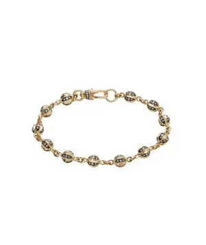 LUCY DELIUS 14-karat Diamond Pavé Ball Bracelet - Gold
