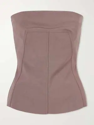 Rick Owens Strapless Wool-blend Bustier Top - Grape